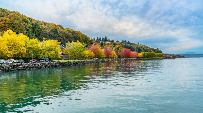 Ruston Autumn Waterfront 6 stock photo. Image of marine - 296560178