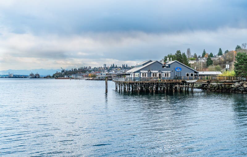 Ruston Shoreline Building stock photo. Image of outdoors - 347376504