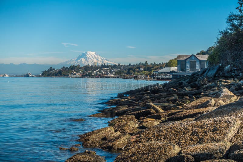 Ruston Shoreline 2 stock photo. Image of northwest, buildings - 78273034
