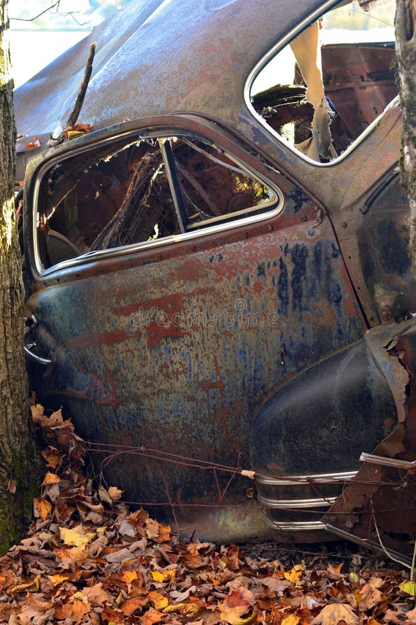 Rusty Abandoned Car stock image. Image of abandoned, automobile - 51593247