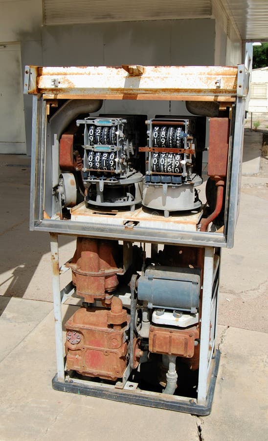 Rusty Abandoned Gasoline Pump Stock Photo - Image of meter, rusted ...