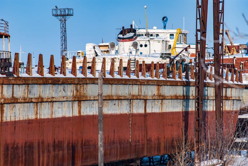 Rusty Abandoned River Ships Stock Image - Image of rust, river: 102983359