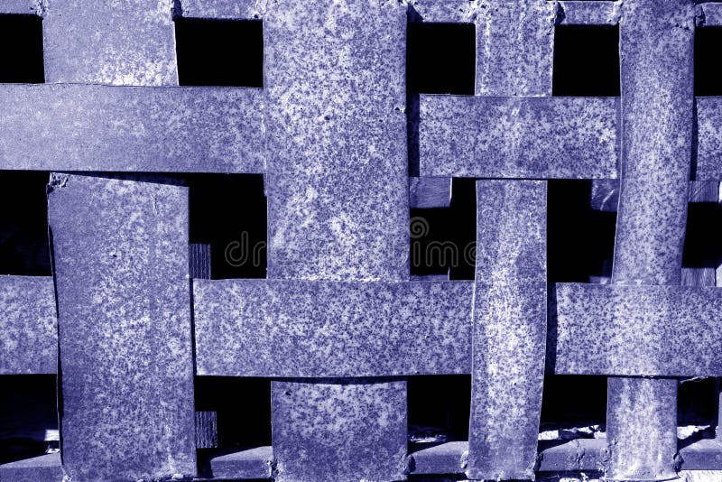 Rusty Abstract Metal Grit Construction in Blue Tone Stock Photo - Image ...