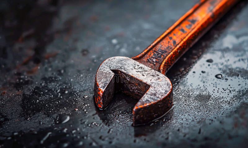Rusty Adjustable Wrench stock illustration. Illustration of rusty ...