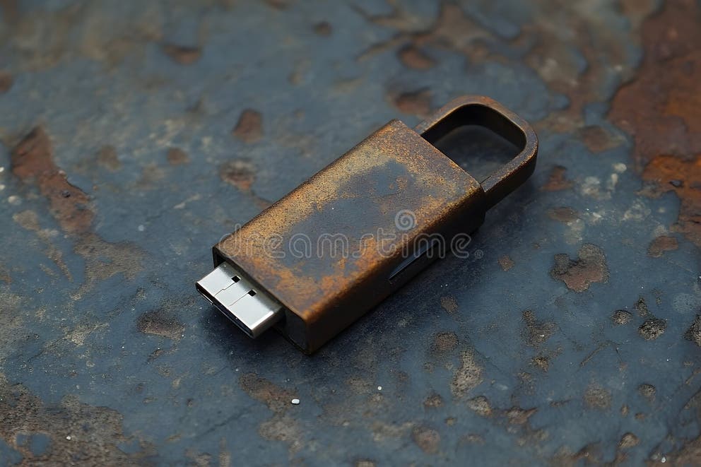 Rustic USB Drive stock illustration. Illustration of data - 376277200