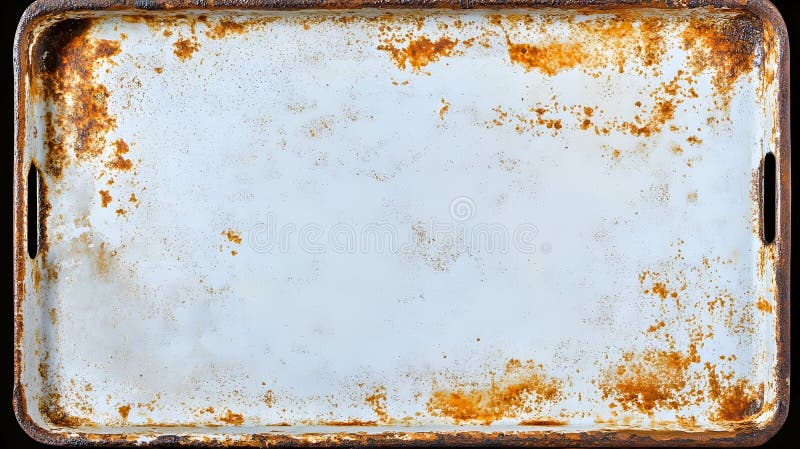 Rusty and Aged Metal Baking Tray with Textured Surface Stock Photo ...