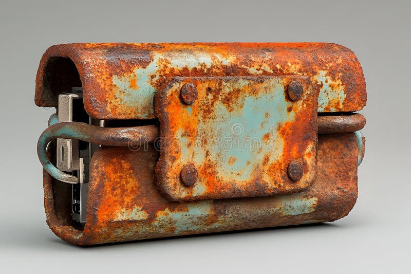 Rusty Tech Relic stock illustration. Illustration of portable - 374874608