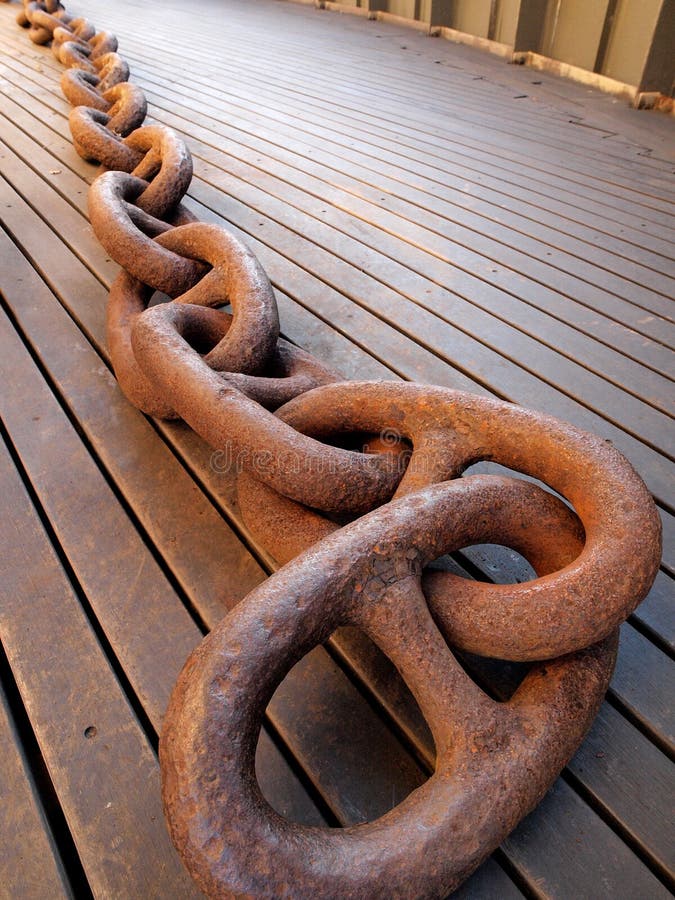 Rusty anchor chain stock photo. Image of boat, equipment - 221756790