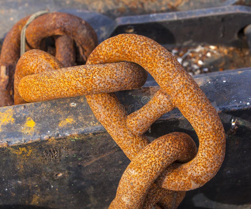 Rusty anchor chain stock image. Image of nautical, heap - 59816523
