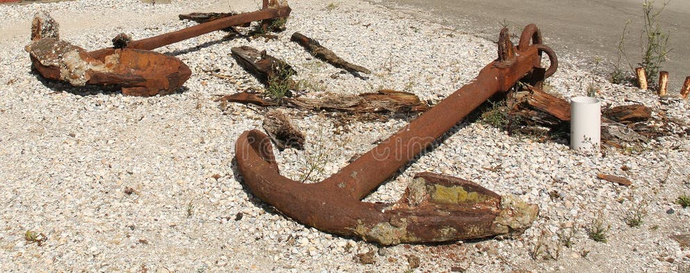 Rusty anchors stock image. Image of anchors, rusty, vintage - 254685617