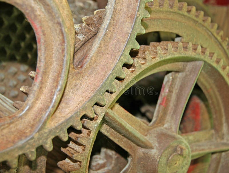Rusty and Ancient Gear of a Gear Wheel Stock Image - Image of mechanism ...