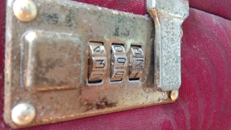 Rusty Antique Gold Pin Lock Stock Photo - Image of flooring, bumper ...