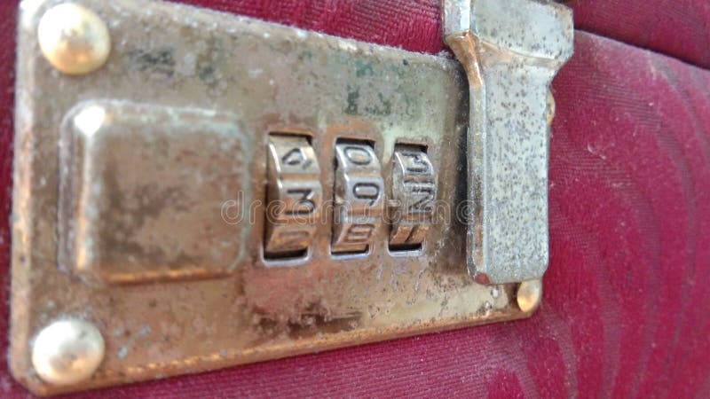 Rusty Antique Gold Pin Lock Stock Photo - Image of iron, wall: 217506148