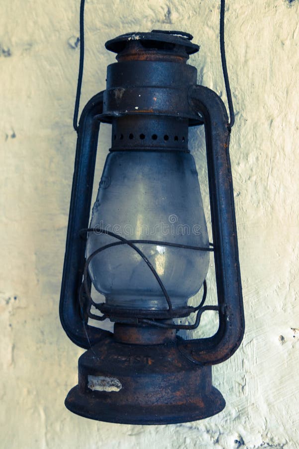 Old Antique Kerosene Lamps with Glass Bulbs for House Lighting Stock ...