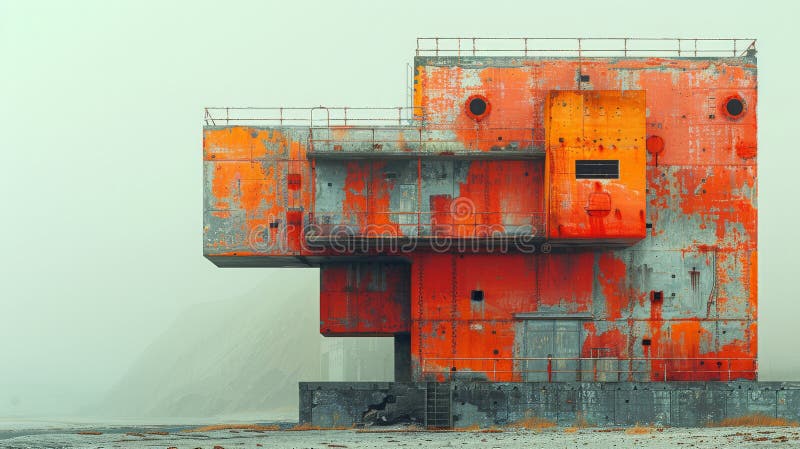 Rusty Architecture.Decaying Beauty Stock Illustration - Illustration of ...