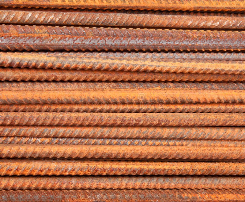 Armature Rusty Rods for Building a House in a House Under Construction ...