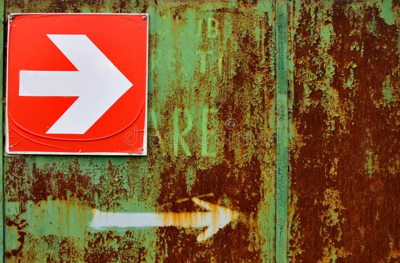 Rusty arrow sign stock image. Image of canvas, bright - 13752815