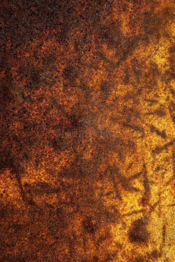 Dark Old Scary Rusty Rough Golden and Copper Metal Surface Texture ...