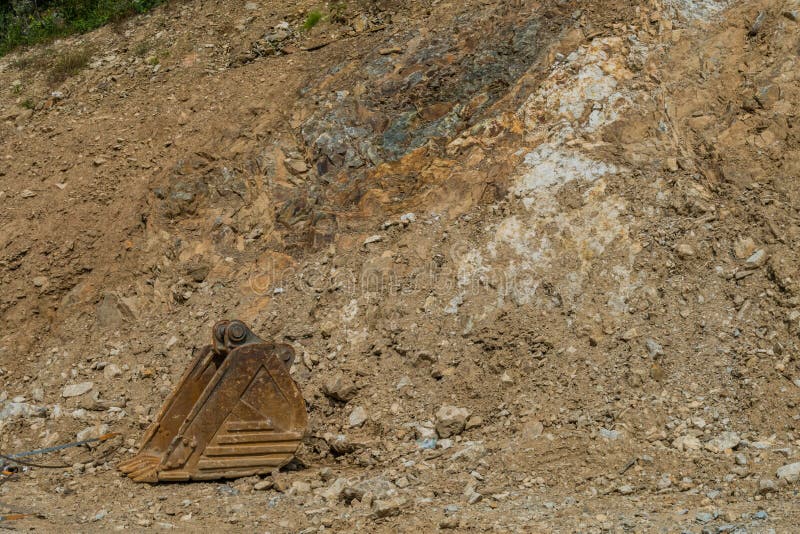 A Rusty Old Backhoe, or Excavator, Left Out in Nature Stock Image ...