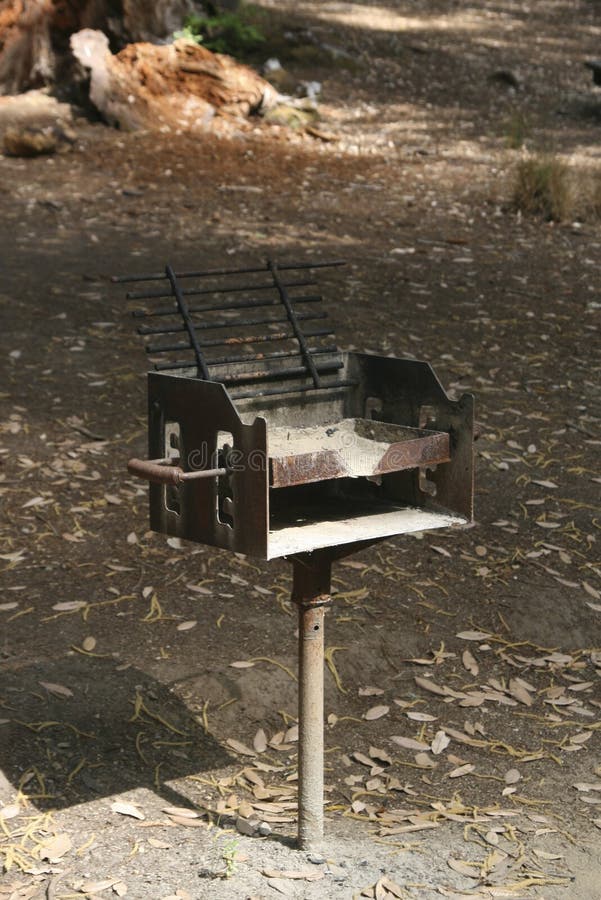 Old rusty barbecue grill stock image. Image of fireplace - 269806061