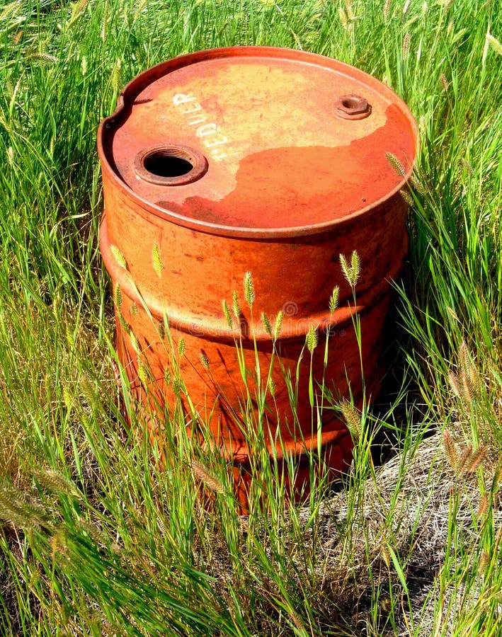 Rusty Barrel stock photo. Image of industrial, prairie - 22701066