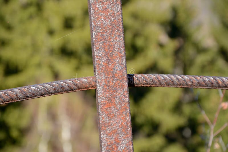 Rusty bars stock image. Image of trees, aged, metal, vintage - 70374861