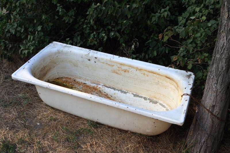 Rusty bathtub stock photo. Image of chain, decorative - 77624932