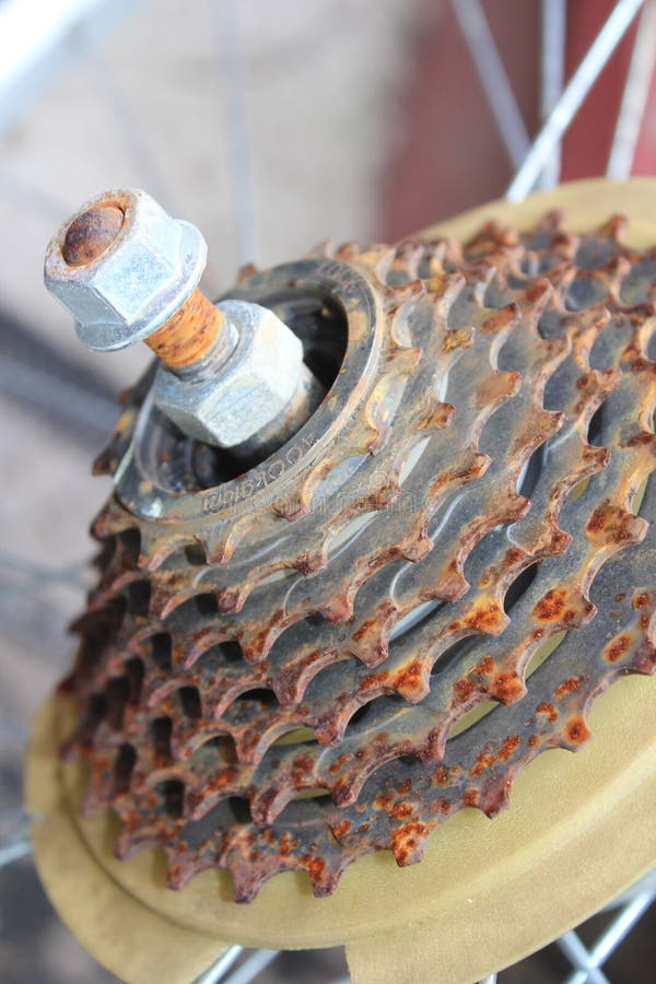 Rusty Bike Gears stock photo. Image of worn, gear, bicycle - 56019746