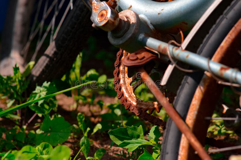 Rusty bike from Montana stock image. Image of chain, mobile - 34094993