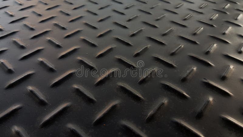 Rusty Black Diamond Pattern Iron Metal Plate Stock Photo - Image of ...