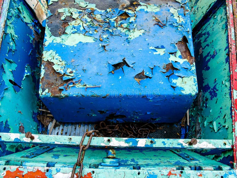 Rusty blue box stock image. Image of blue, ruin, rusty - 91601765
