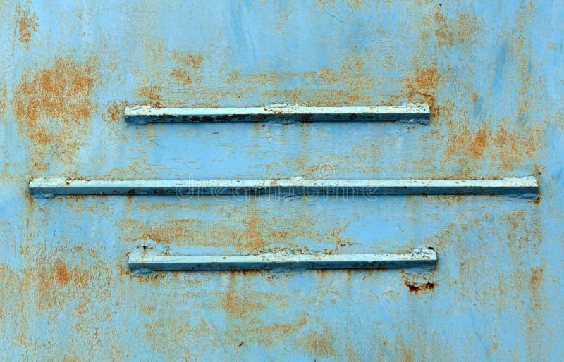 Rusty Blue Metal Texture with Lines. Stock Image - Image of grunge ...