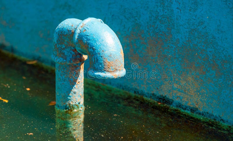 Rusty blue tap stock photo. Image of blue, metal, pipe - 97947920