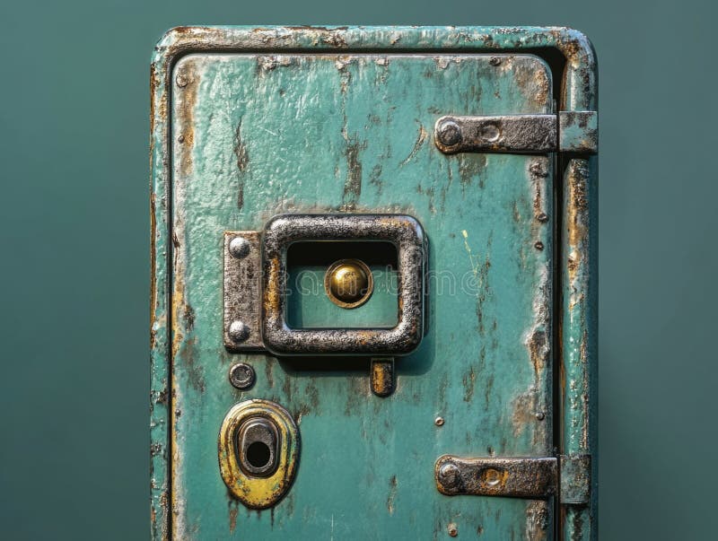 Rusty Blue Trunk stock image. Image of junkyard, chest - 372242121