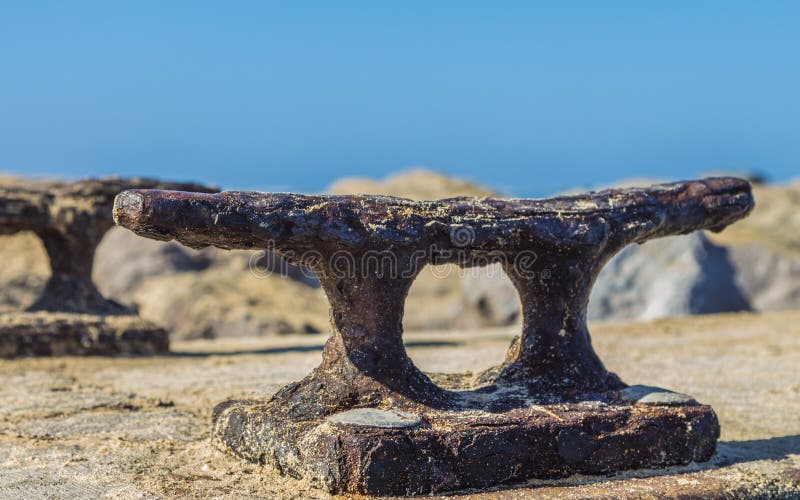 Rusty Boat Dock Cleat 1 stock image. Image of pier, nautical - 31137519