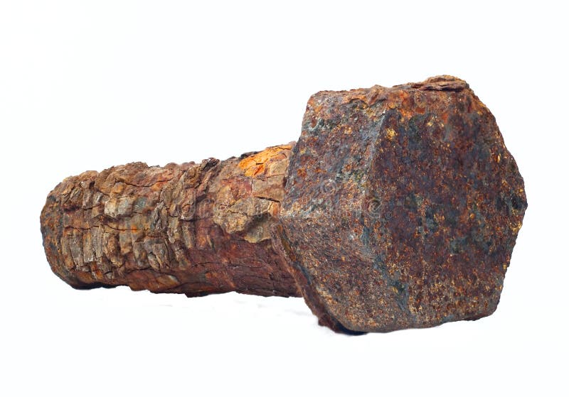 Rusty bolt isolated stock photo. Image of rusty, steel - 10778320