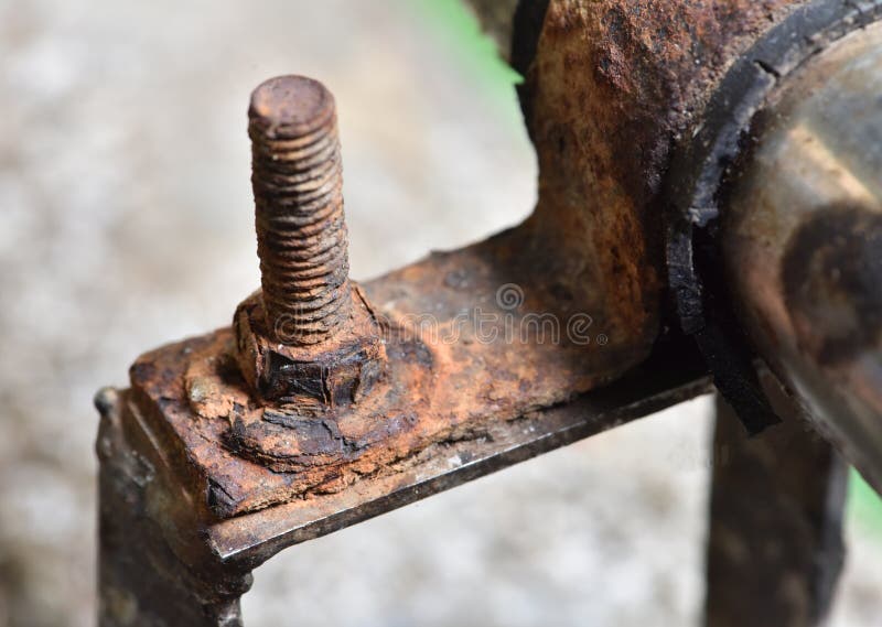 Rusty Bolt and Nut . Corrosion of Steel Stock Image - Image of moving ...