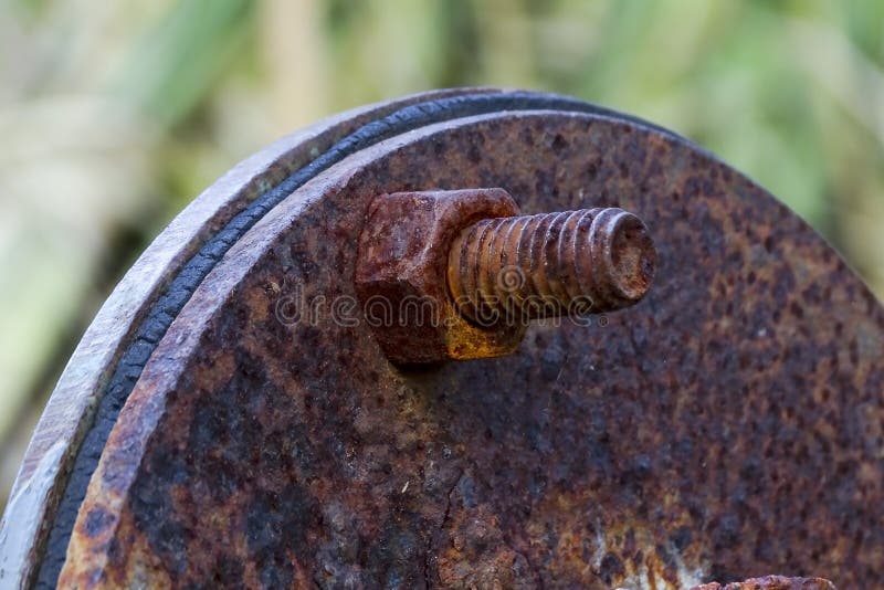 Rusty bolt and nut stock image. Image of heavy, machinery - 235502555