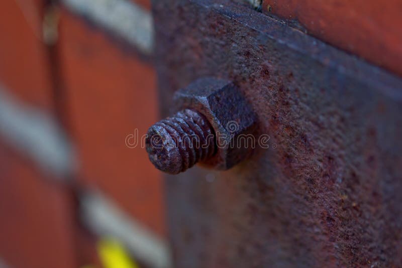 Rusty Bolt stock image. Image of brick, factory, rusty - 59496071
