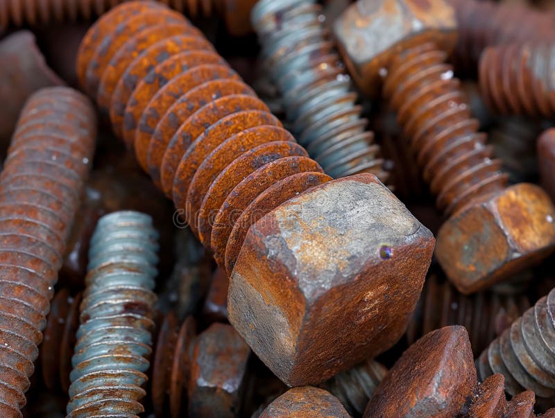Rusty Bolts and Screws stock photo. Image of decay, repair - 321349194