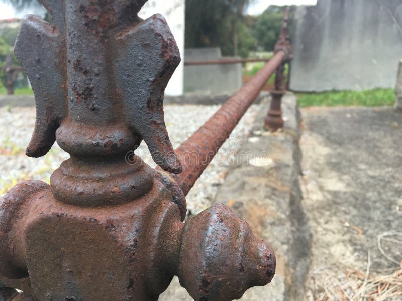 Rusty border stock photo. Image of plot, rusting, cemetery - 74790706