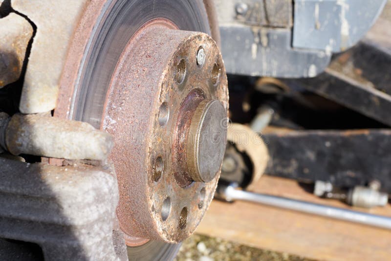 Rusty and Brake Disc or Rotor Stock Image - Image of round, control ...