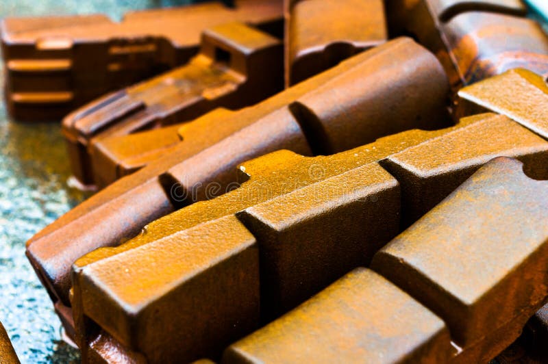 Rusty brake pads stock image. Image of block, auto, yellow - 16950769