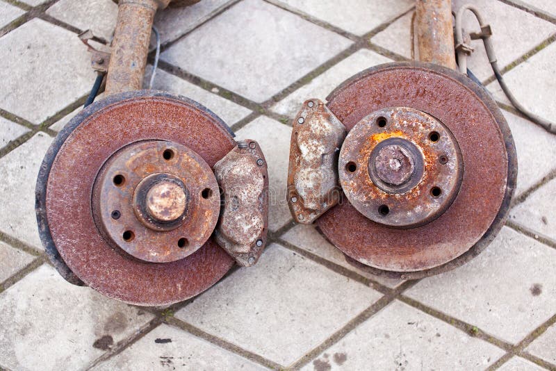 Rusty Brake System Close Up Stock Photo - Image of rust, transport ...