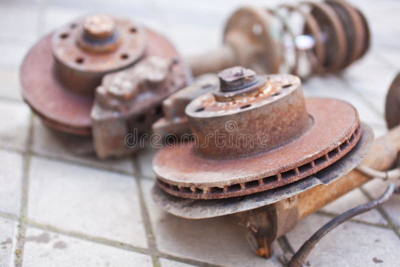 Rusty Brake System Close Up Stock Image - Image of rusty, maintenance ...