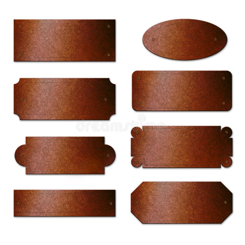 Rusty Brass Plates stock illustration. Illustration of nameplate - 16452866