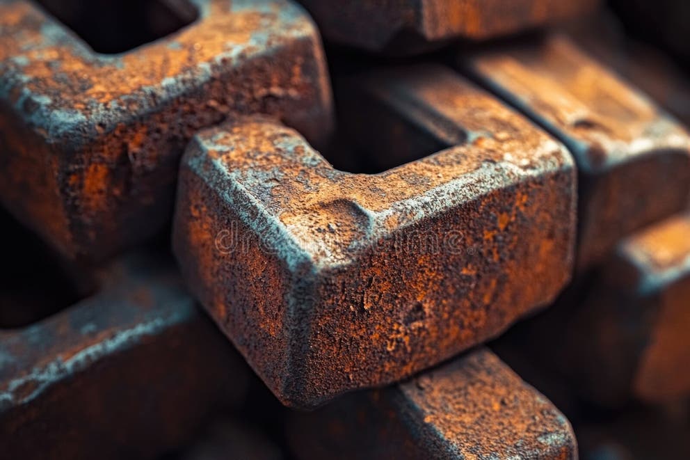 Rusty Brick Close Up stock image. Image of architecture - 377646403