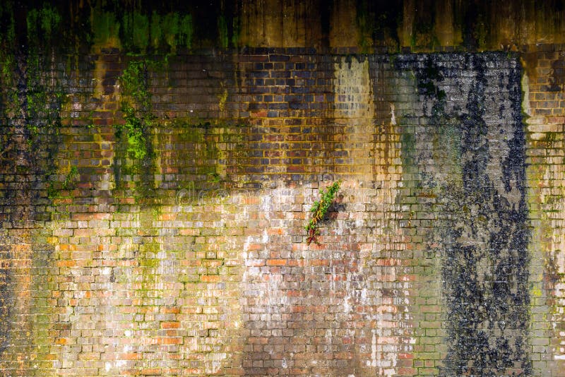 Rusty Brick Wall Under Railway Bridge in England Uk Stock Photo - Image ...