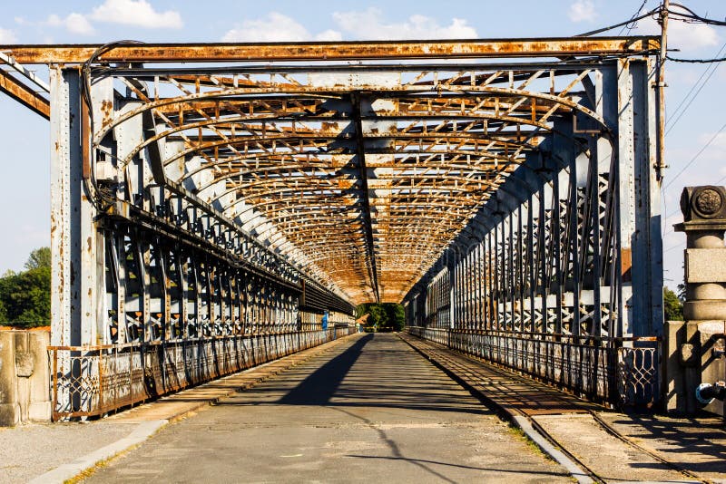 Rusty Bridge stock photo. Image of concrete, asphalt - 96313198