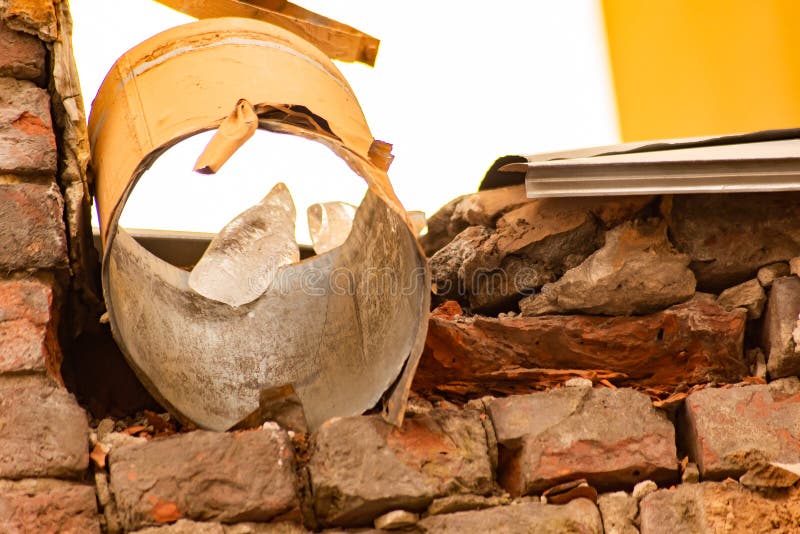 Old rusty broken pipes stock photo. Image of abstract - 98238794